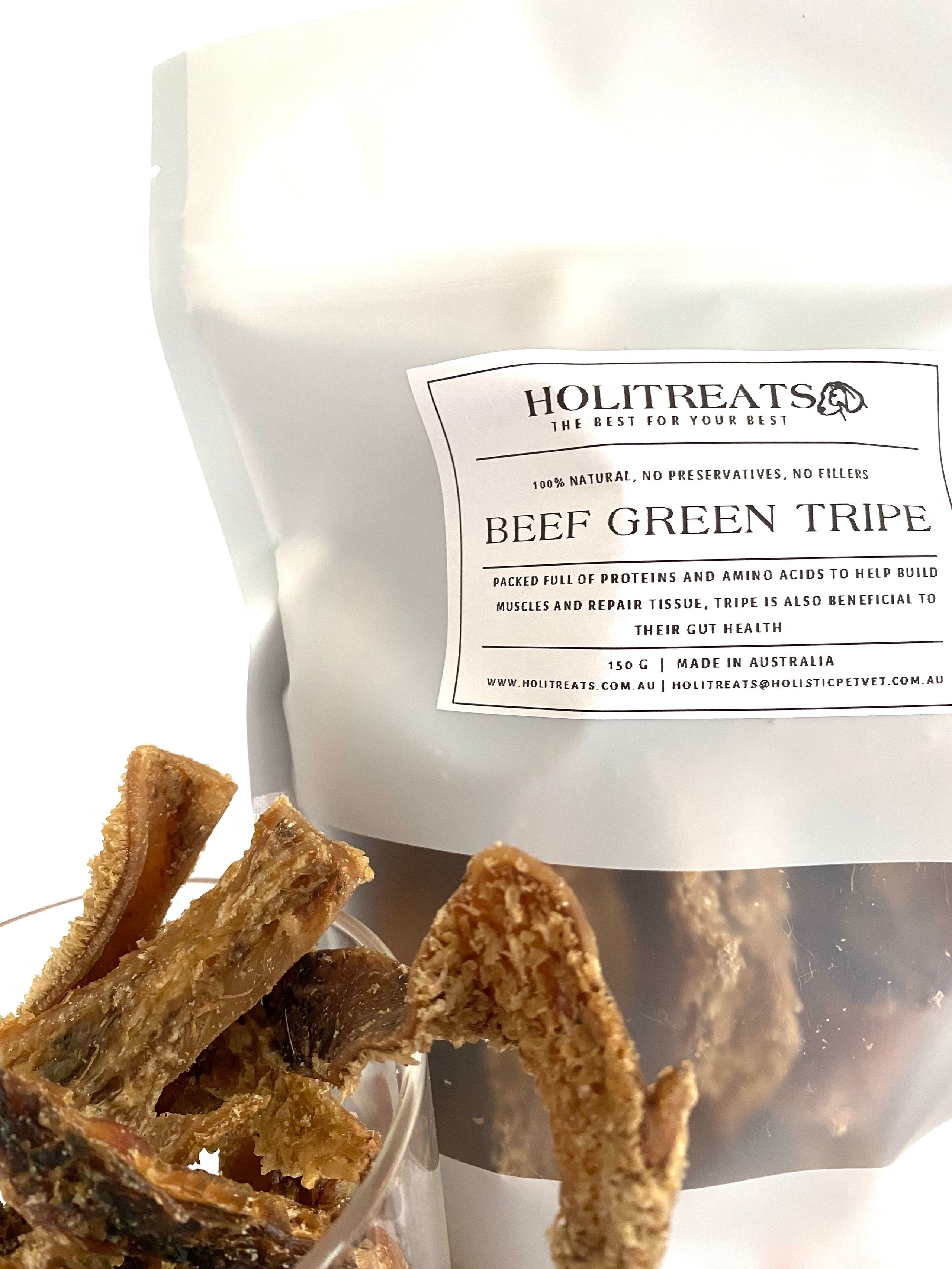 Beef Green Tripe 150g | Holitreats by Holistic Pet Vet